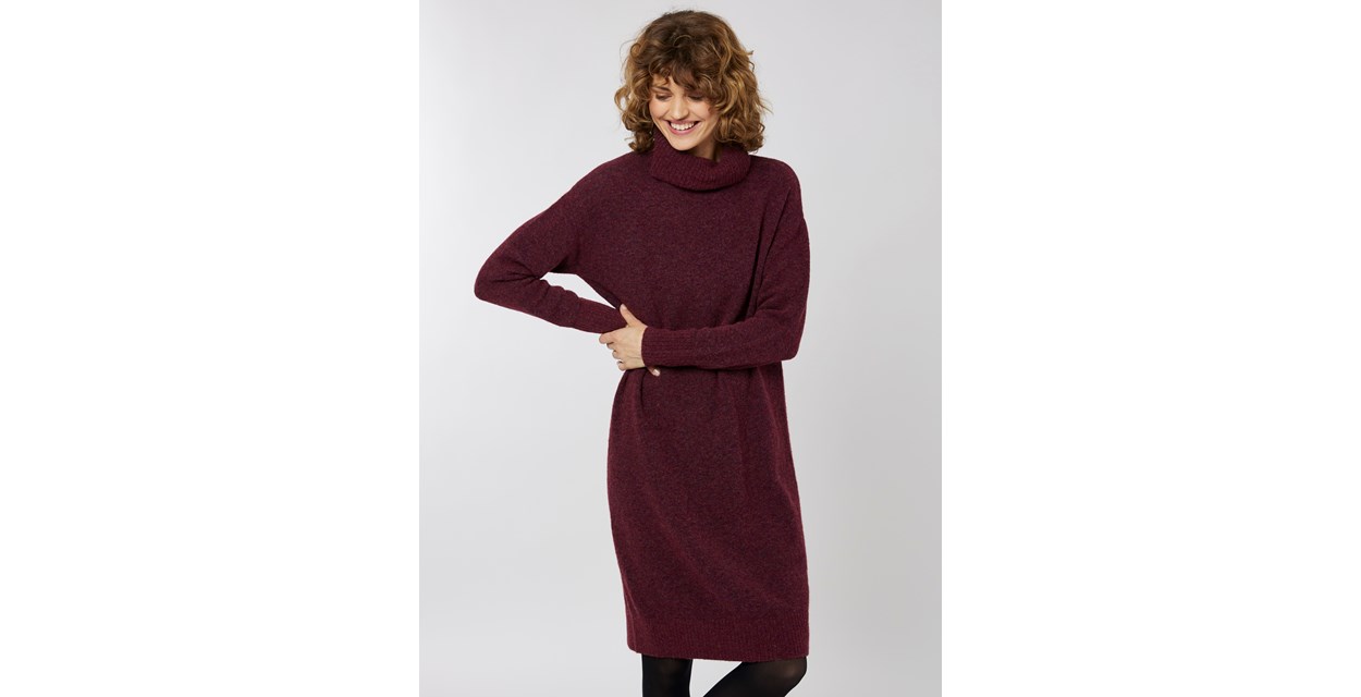 Norah strikkekjole Crushed Berry | VIC