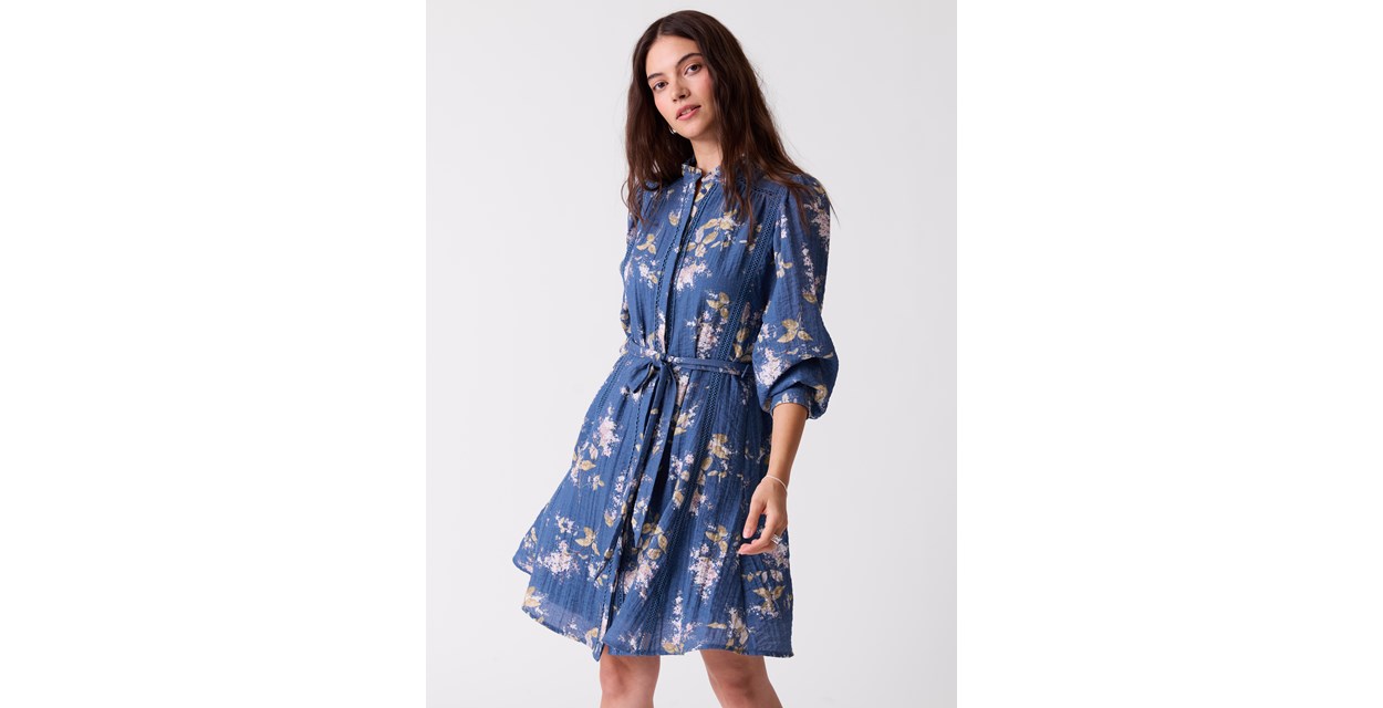 Rocca Dress Blue Indigo | VIC