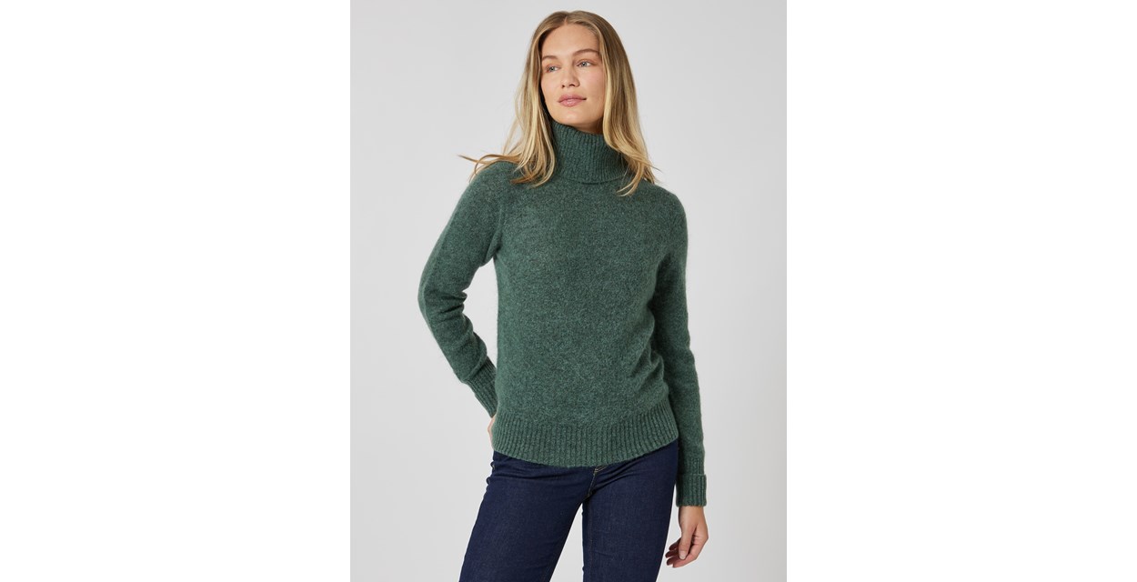 Marion høyhalset genser Dark Forest | VIC