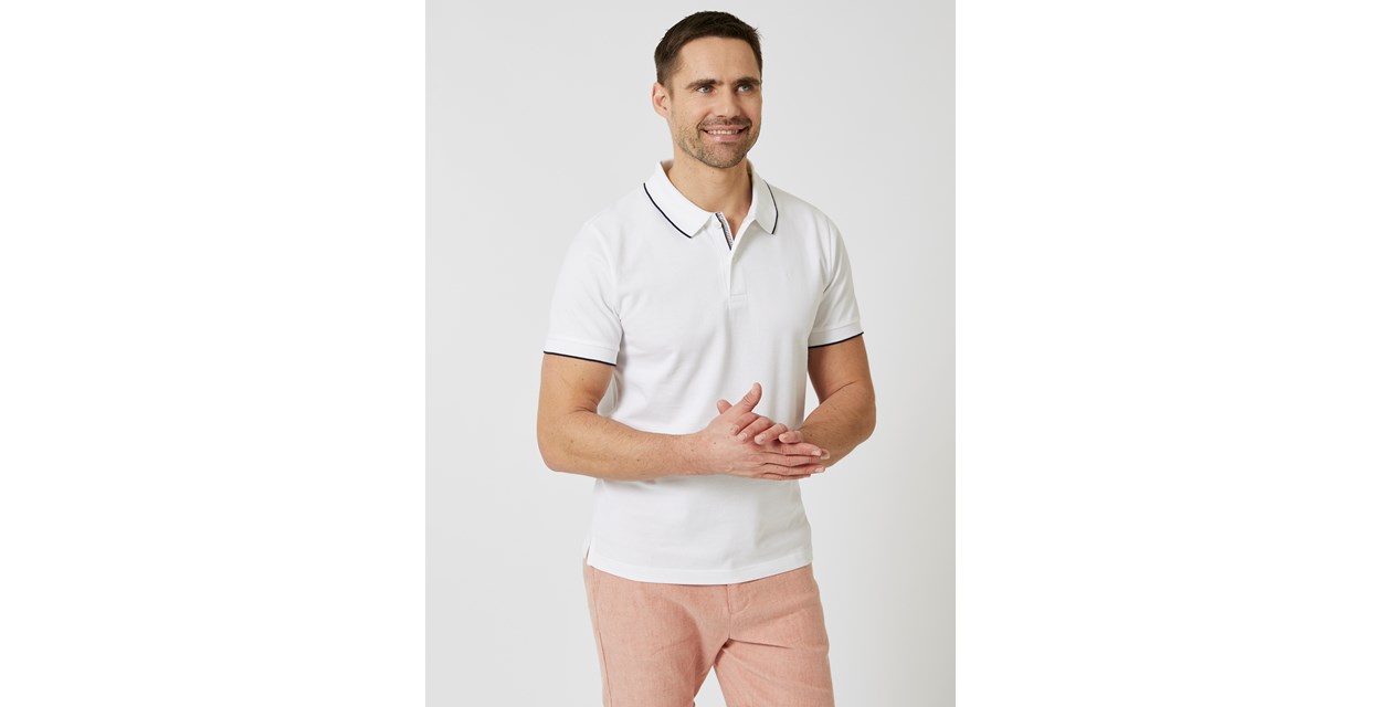 Drover pique Bright White | VIC