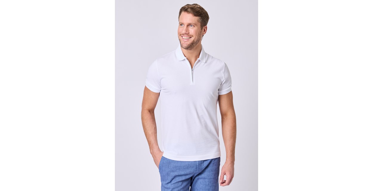 Connery polo Bright White | VIC