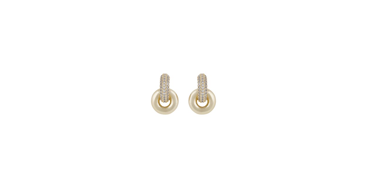 Liz Double Ring Crystal Pin Ea Old Gold | VIC